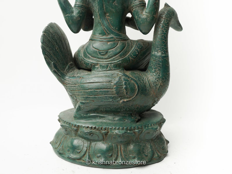 Four Faces Lord Brahma Bronze Statue Sitting on Goose Hindu - Etsy