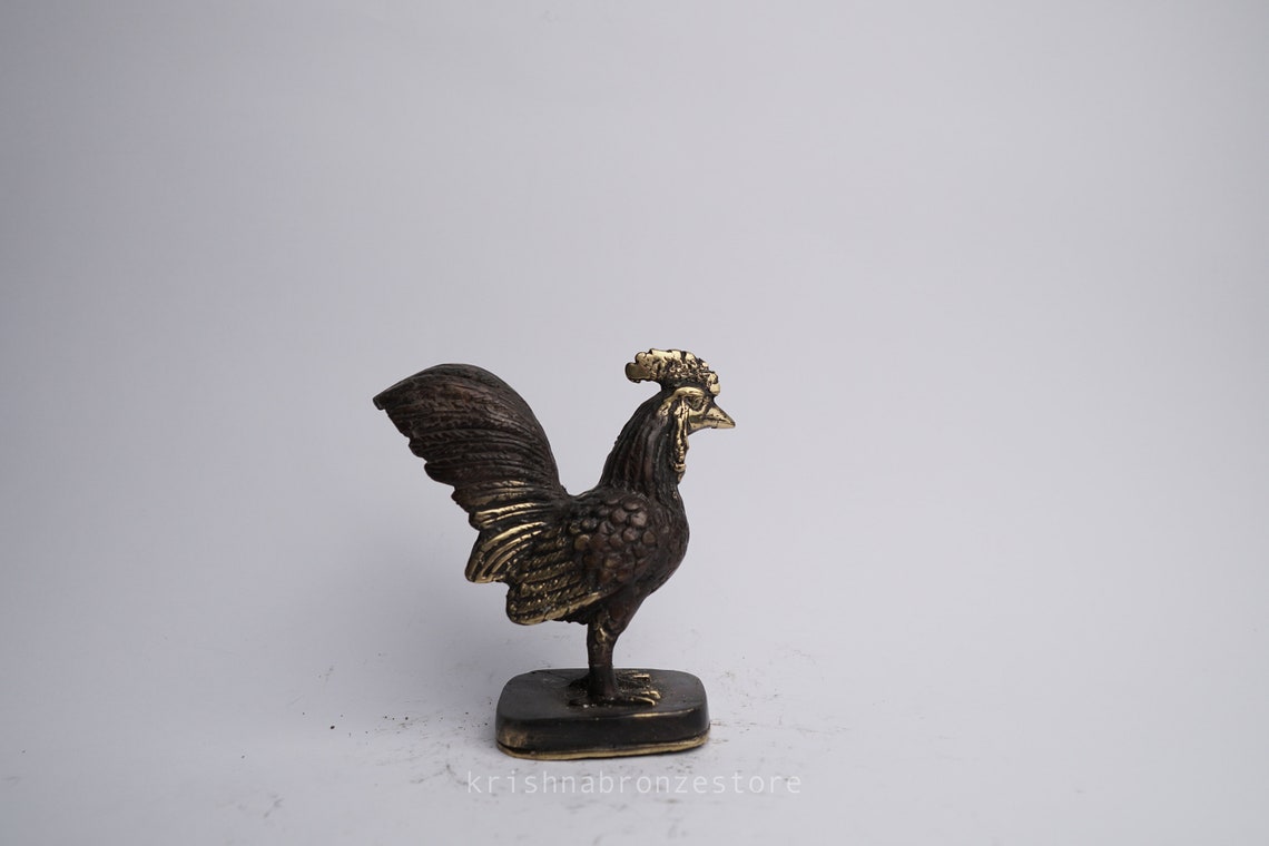 SALE Chicken Rooster Statue - Bronze Sculpture - Handmade - Animal ...