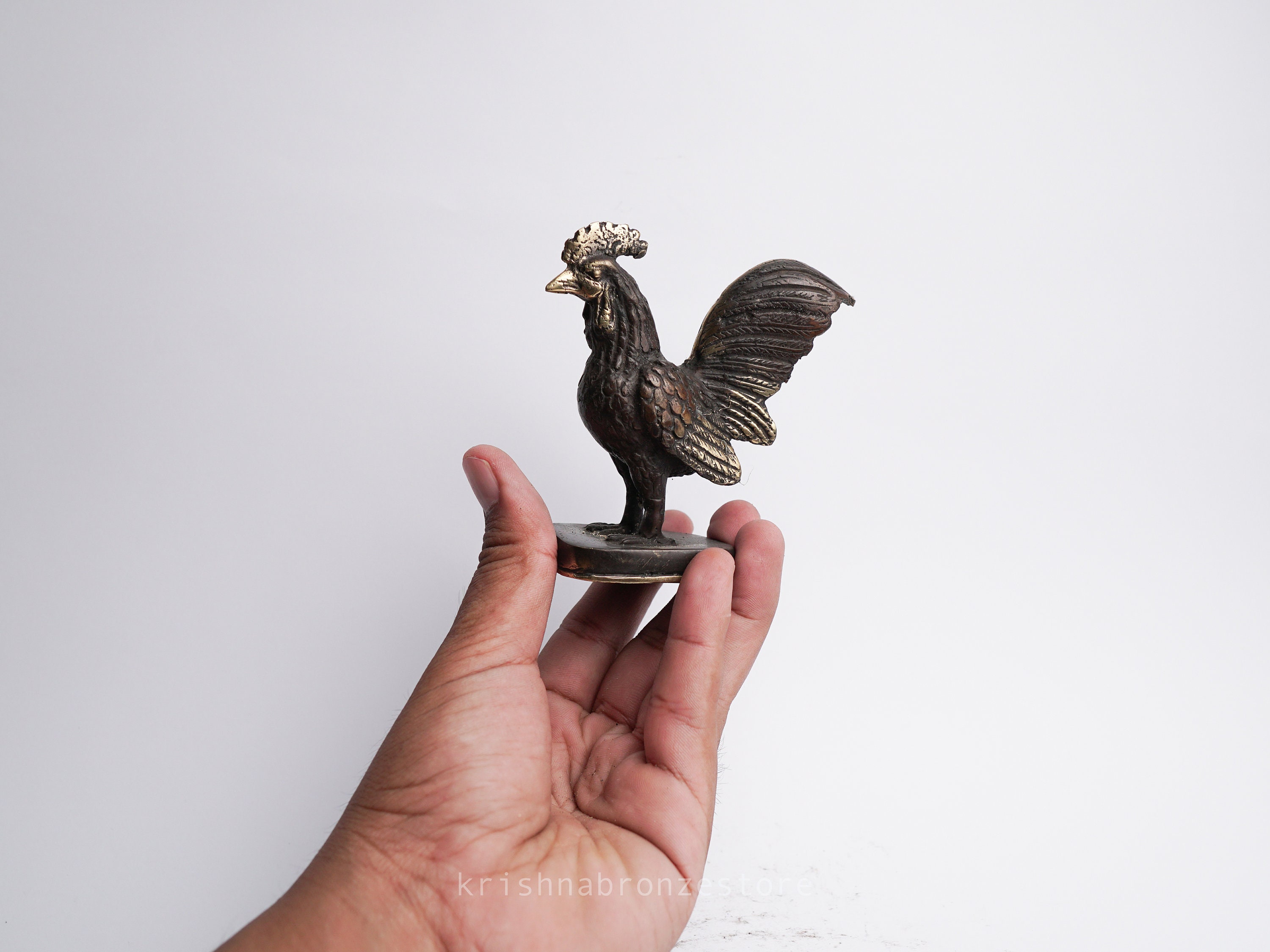 SALE Chicken Rooster Statue - Bronze Sculpture - Handmade - Animal ...