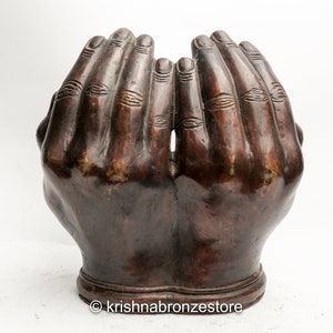 Praying Hand Bronze Sculpture, Hand Miniature, Brass Sculpture, Bronze ...