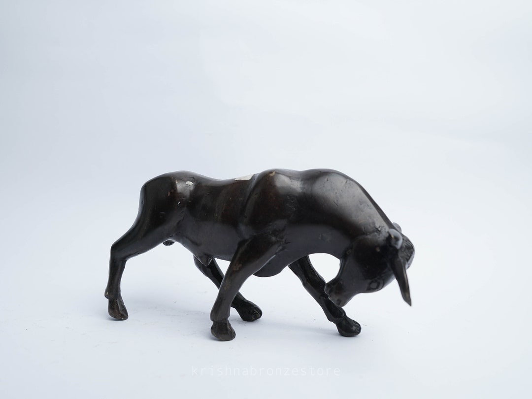SALE Bronze Bull Sculpture - Handmade - Animal - Taurus Zodiac ...