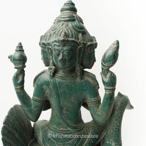 Four Faces Lord Brahma Bronze Statue Sitting on Goose , Hindu God ...
