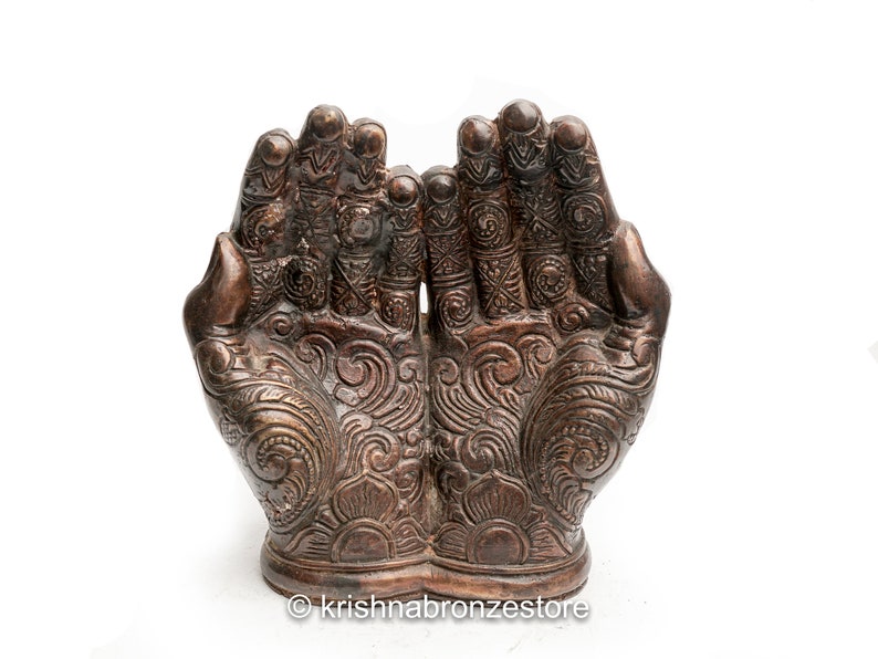 Praying Hand Bronze Sculpture, Hand Miniature, Brass Sculpture, Bronze ...