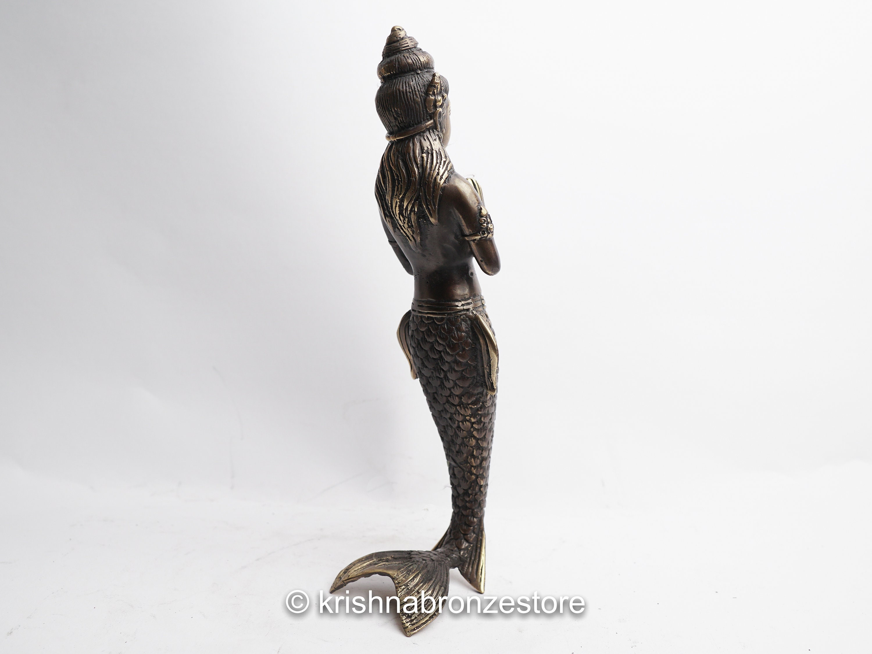 Mermaid Bronze Sculpture, Brass Sculpture, Handmade, Bronze Decor ...