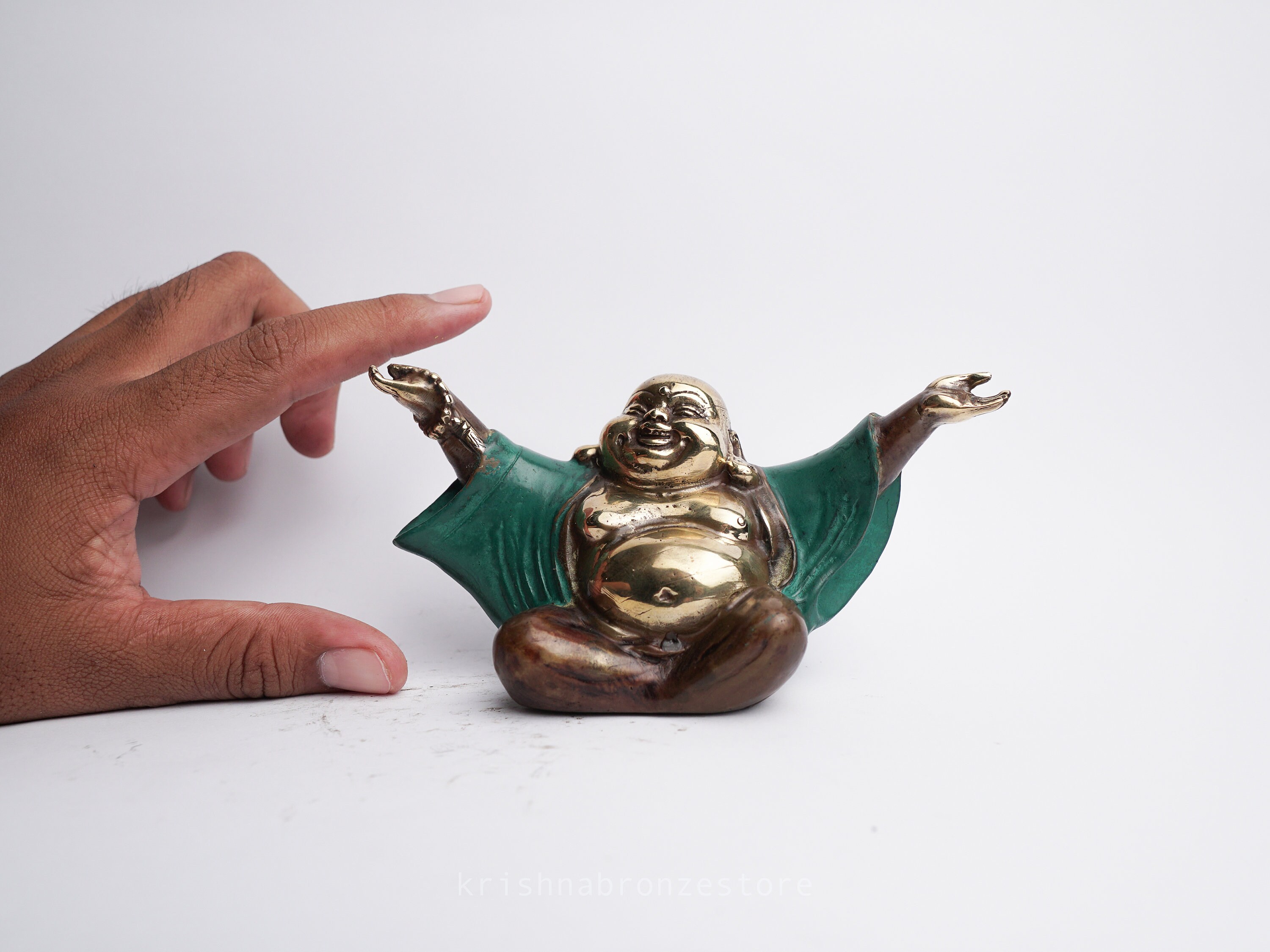 Bronze Happy Laughing Buddha, Buddha Sculpture, Happy Buddha, Ornament ...