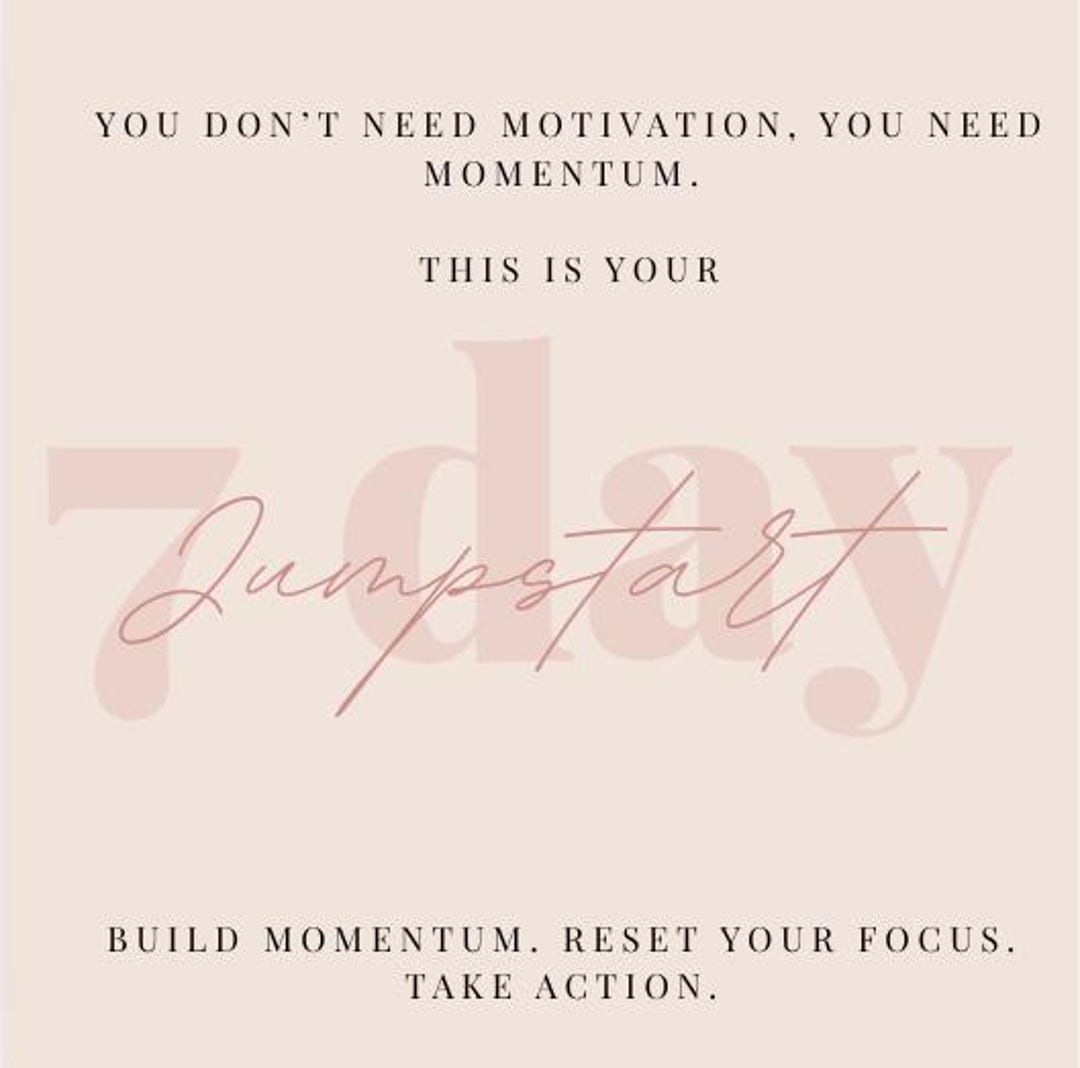 7 Day Jumpstart for 2026 Goals - Etsy