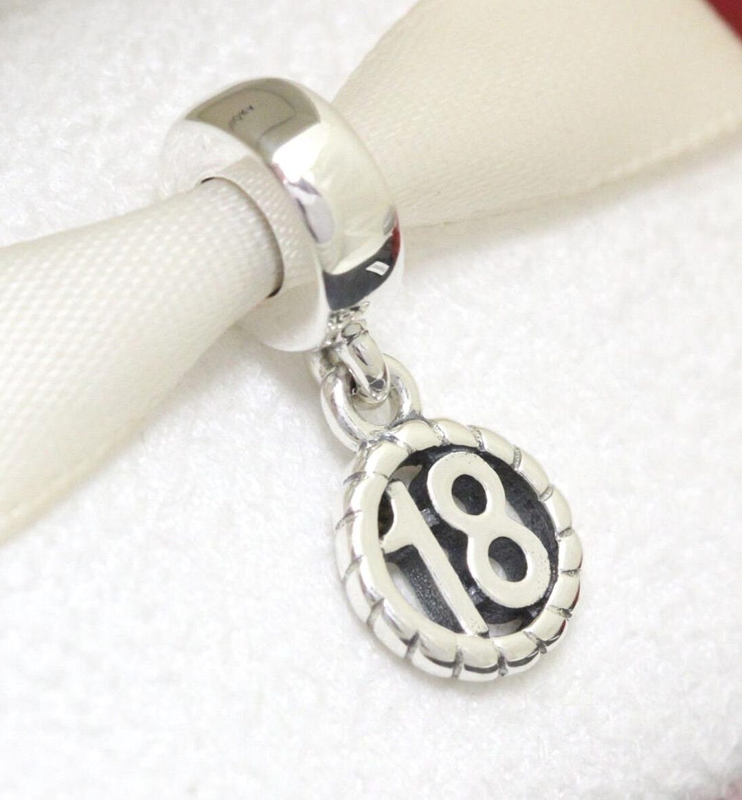 Pandora Sterling Silver Bracelet Charm Dangle Bead / 18 Years Old ...