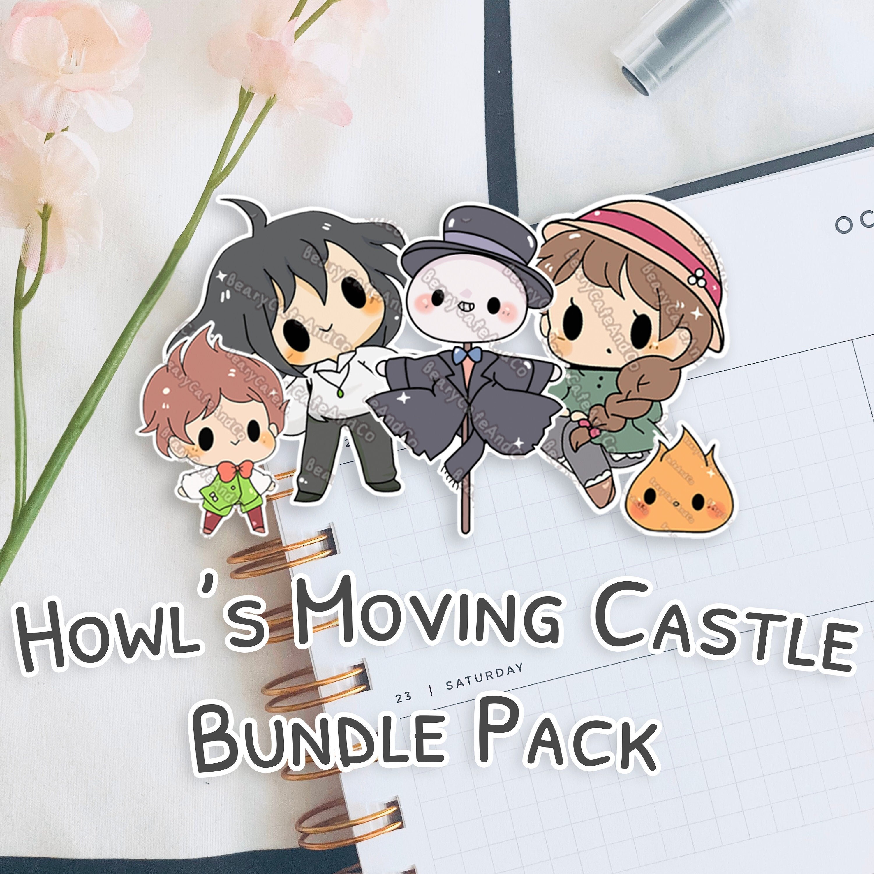 Howl's Moving Castle Sticker Bundle Pack Studio Ghibli - Etsy