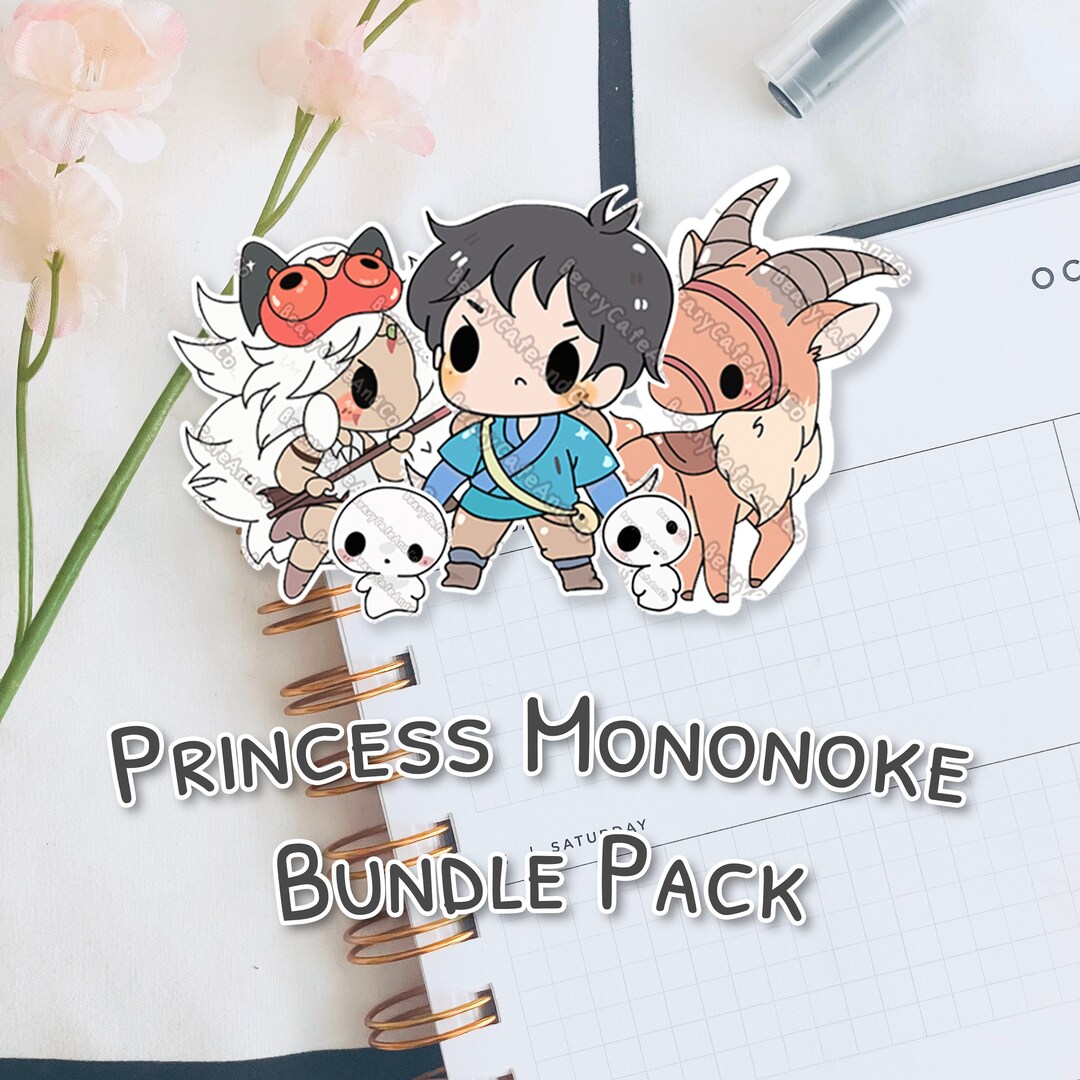 Princess Mononoke Sticker Bundle Pack, Studio Ghibli Stickers ...