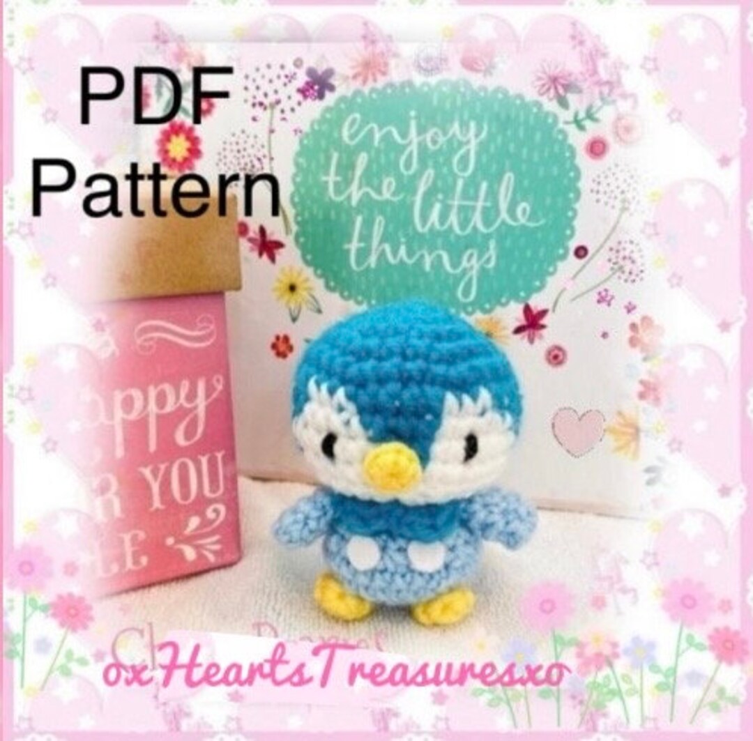 PDF Pattern Piplup Plush, Piplup Crochet Pattern, Amigurumi Piplup ...