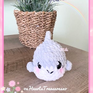 PDF PATTERN Little Chunky Shark Crochet Pattern, Plush Crochet Shark ...