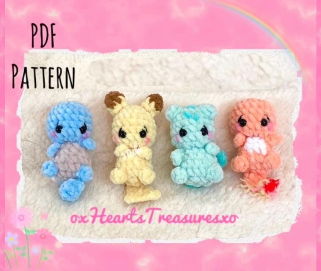 PDF Pattern Friends Starter Pack, Cute Plush Animals Amigurumi Pattern ...