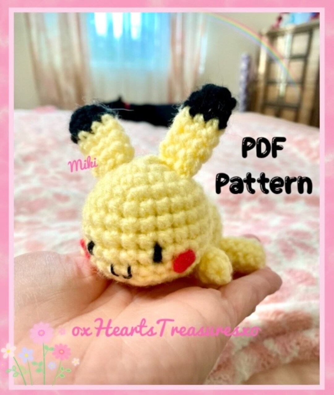 PDF Pattern Lil' PIKACHU Crochet Pattern, Cute Pikachu Plush, Pikachu ...