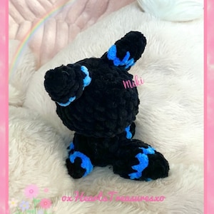 PDF PATTERN Chunky Shiny Umbreon Crochet Pattern, Crochet Umbreon ...
