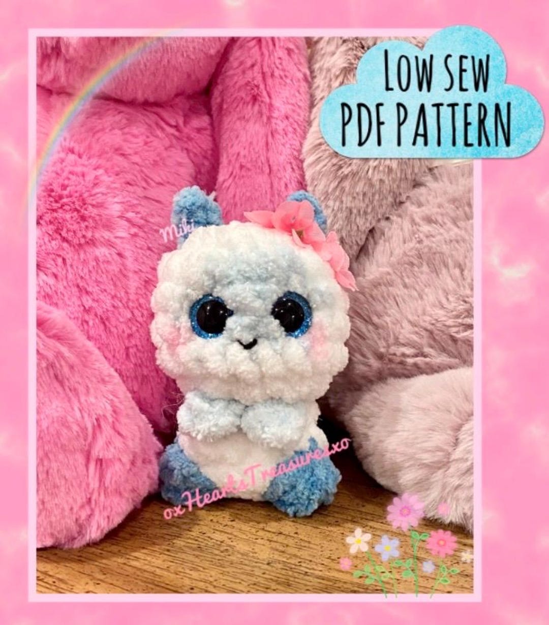 L0W SEW PDF Pattern TINY Spring Yeti Crochet Pattern, Crochet Yeti ...