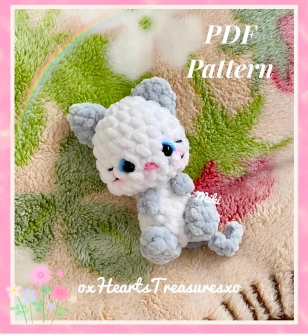 PDF Pattern DREAMY KITTY Plush, Cute Cat Crochet Pattern, Amigurumi Cat ...