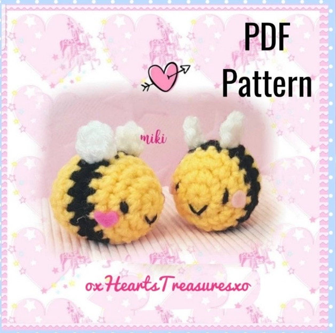 PDF Pattern Cute Bee Crochet Pattern, Plush Bee Amigurumi, Cute Crochet ...
