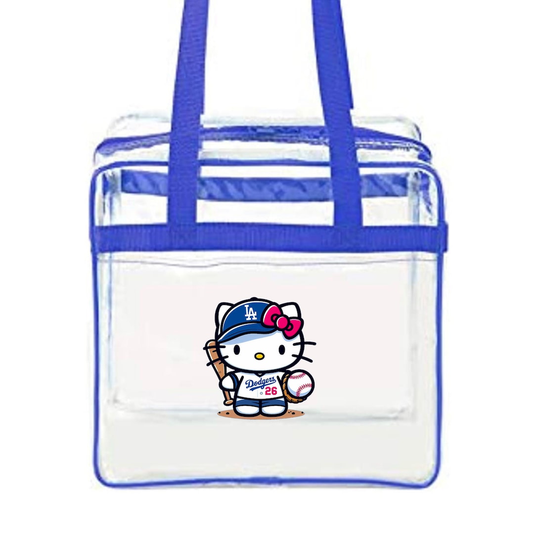 LA Kitty Dodger 26 Cat Man Clear Bags Stadium Tote Bag With Zipper ...