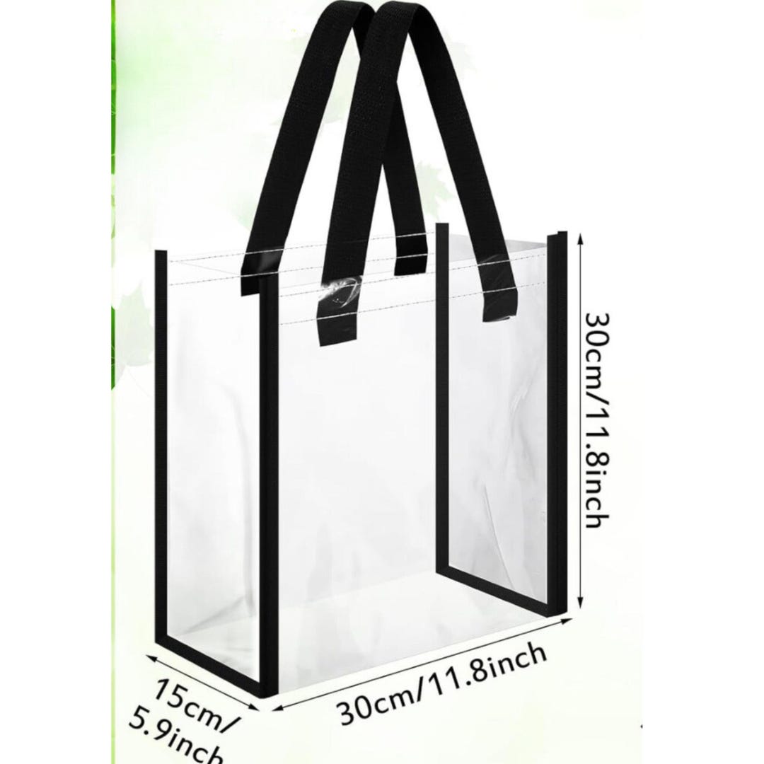 CUSTOM Clear Bags Tote Bag With Open Top - Etsy