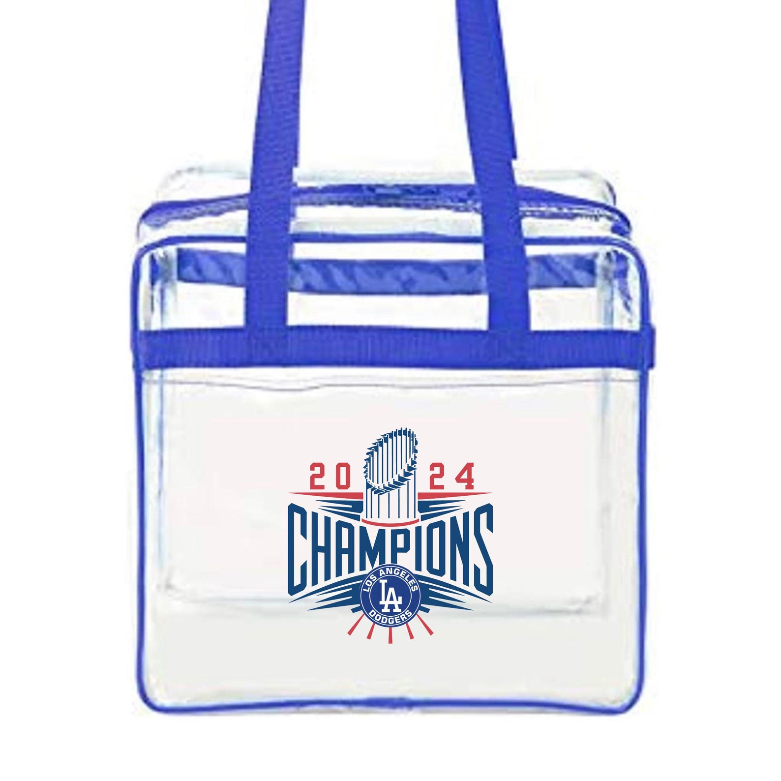 Dodgers Clear Bags Stadium Approved Clear Tote Bag With Zipper Closure ...