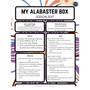 My Alabaster Box Bible Lesson - Etsy