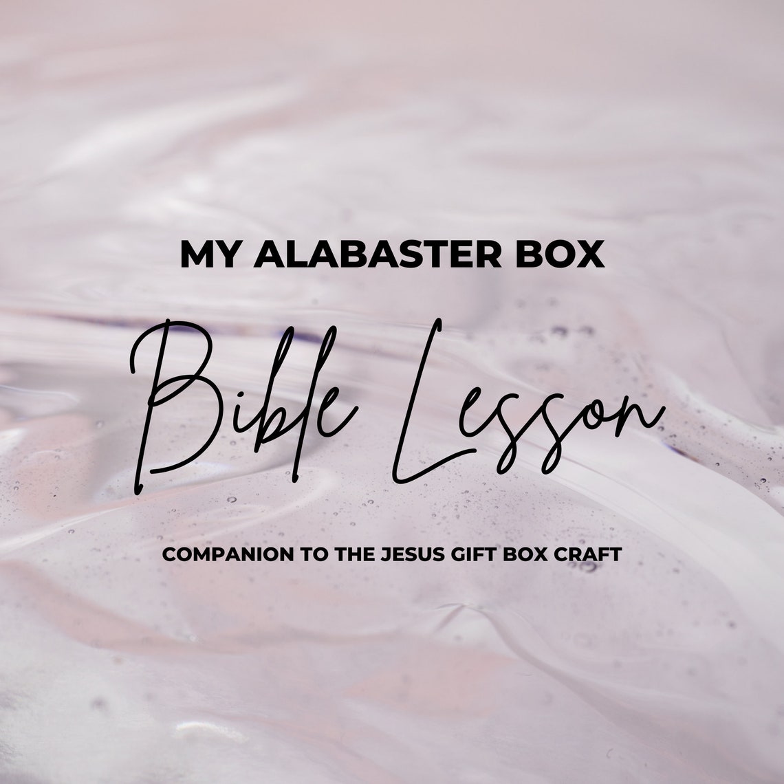 My Alabaster Box Bible Lesson - Etsy