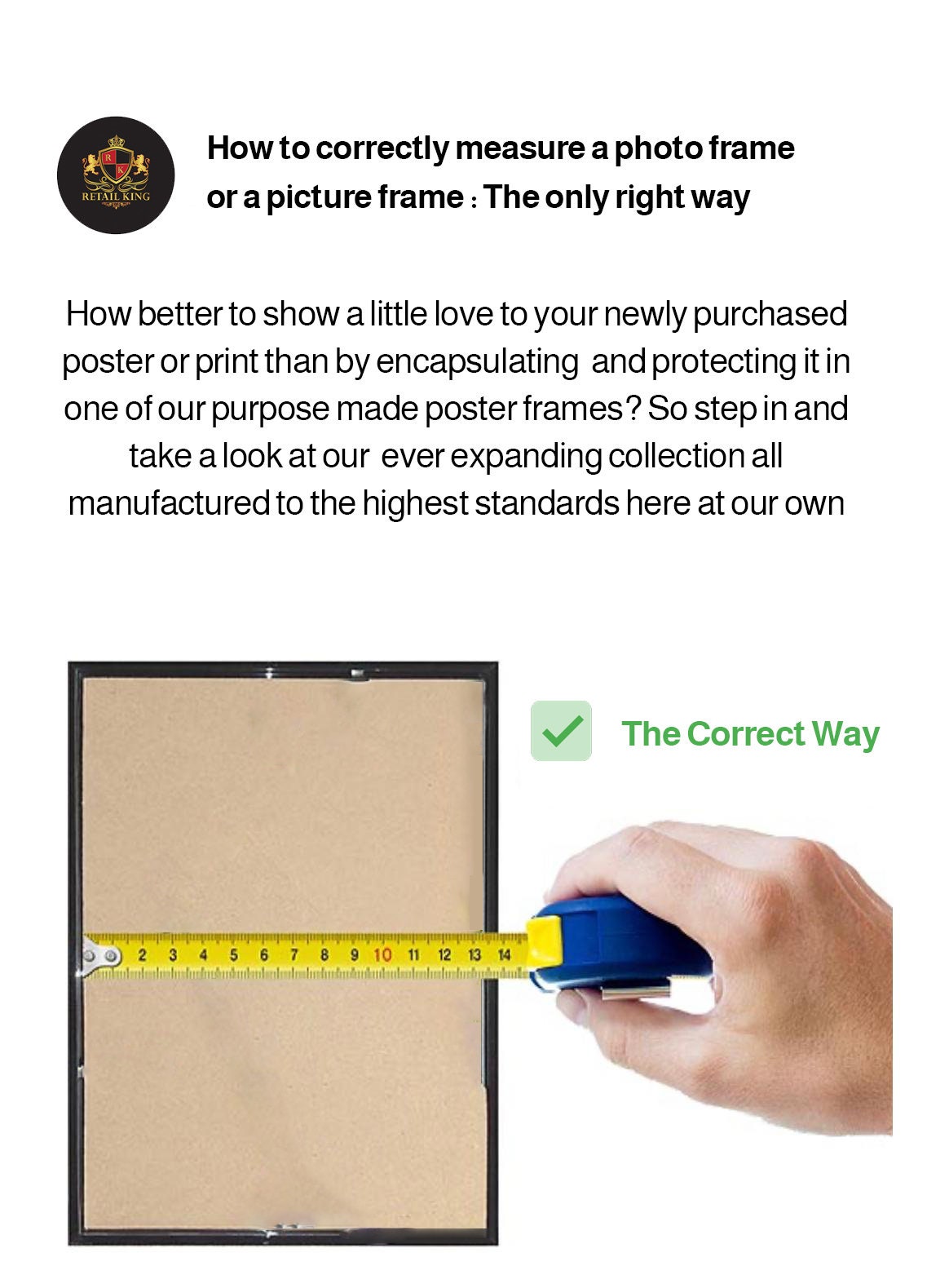 Panoramic Sizes Picture Photo Frames Poster Frames Oak White - Etsy UK