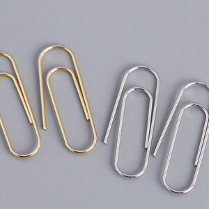 Paperclips Pin Ear Hook Studs Earrings for Women Shape Safety - Etsy