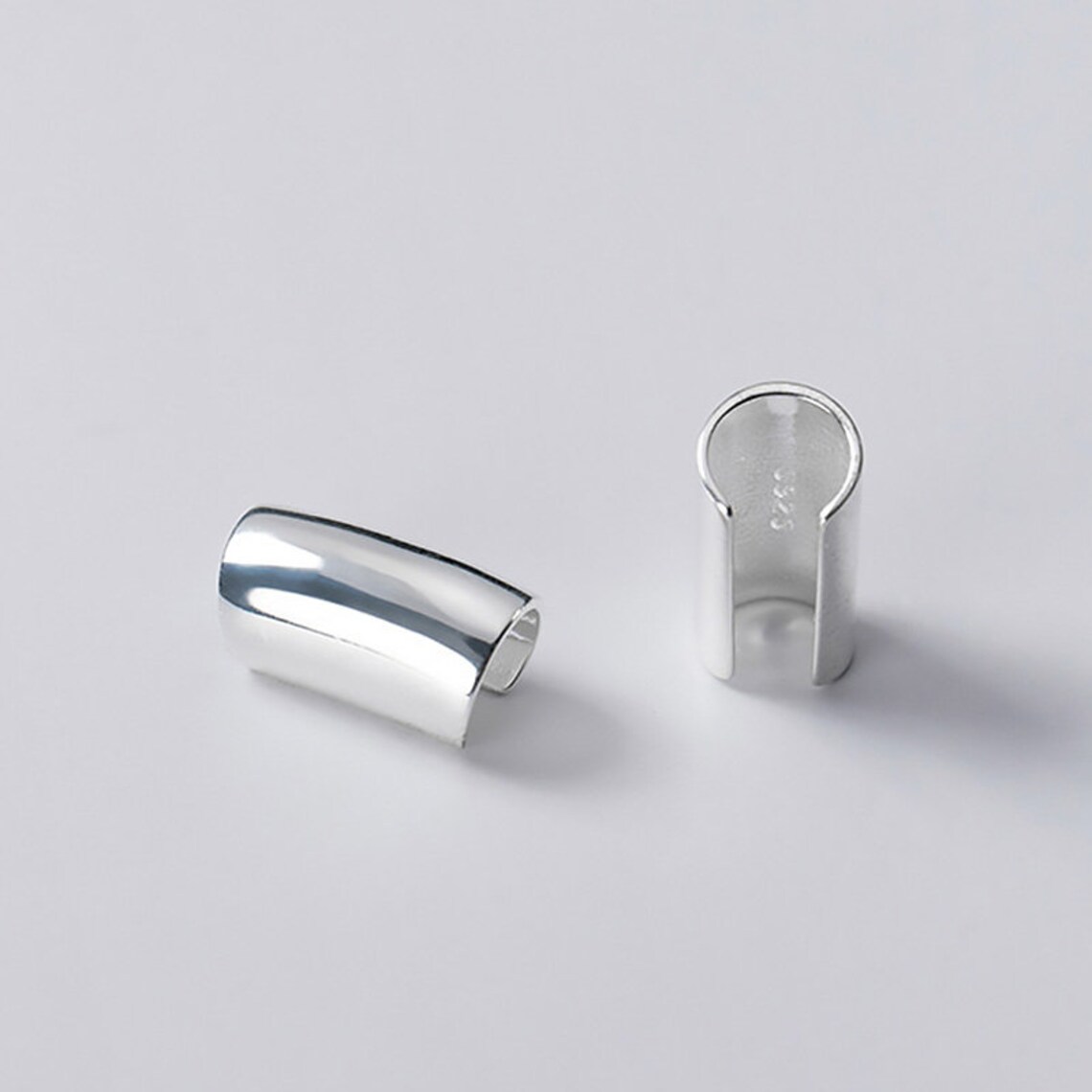 Pair of Ear Cuff Clip on 925 Sterling Silver No Piercing | Etsy