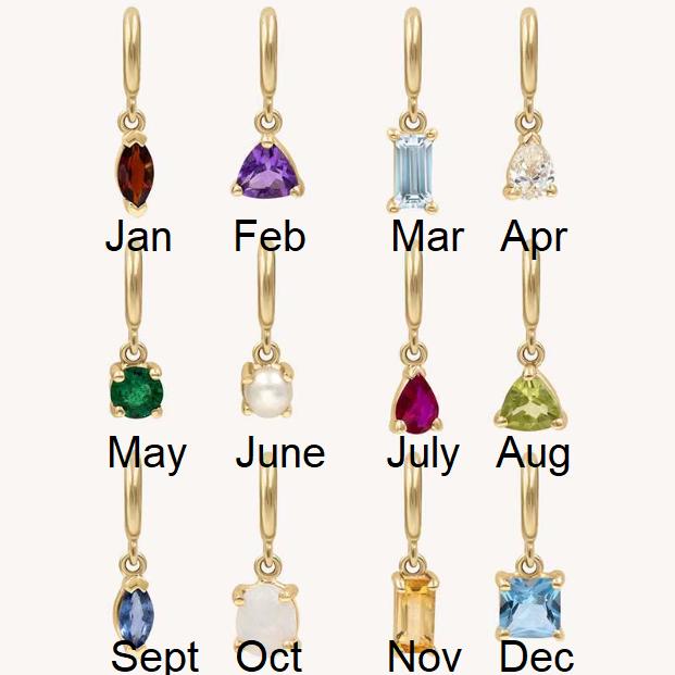 Birthstone Multiple Kids Birthday Necklace, Custom Necklace, Handmade ...