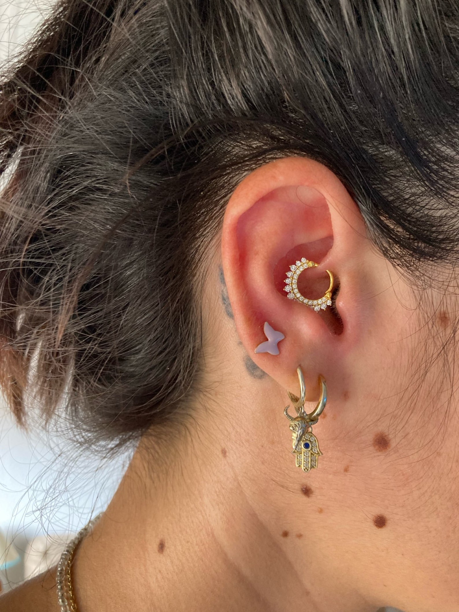 1 PCS 925 Sterling Silver Daith Tragus Piercing Helix Ear | Etsy