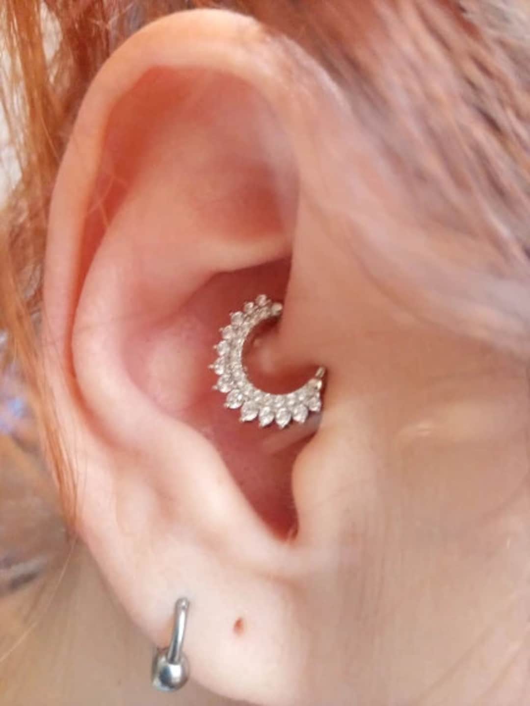 1 PCS 925 Sterling Silver Daith Tragus Piercing Helix Ear - Etsy