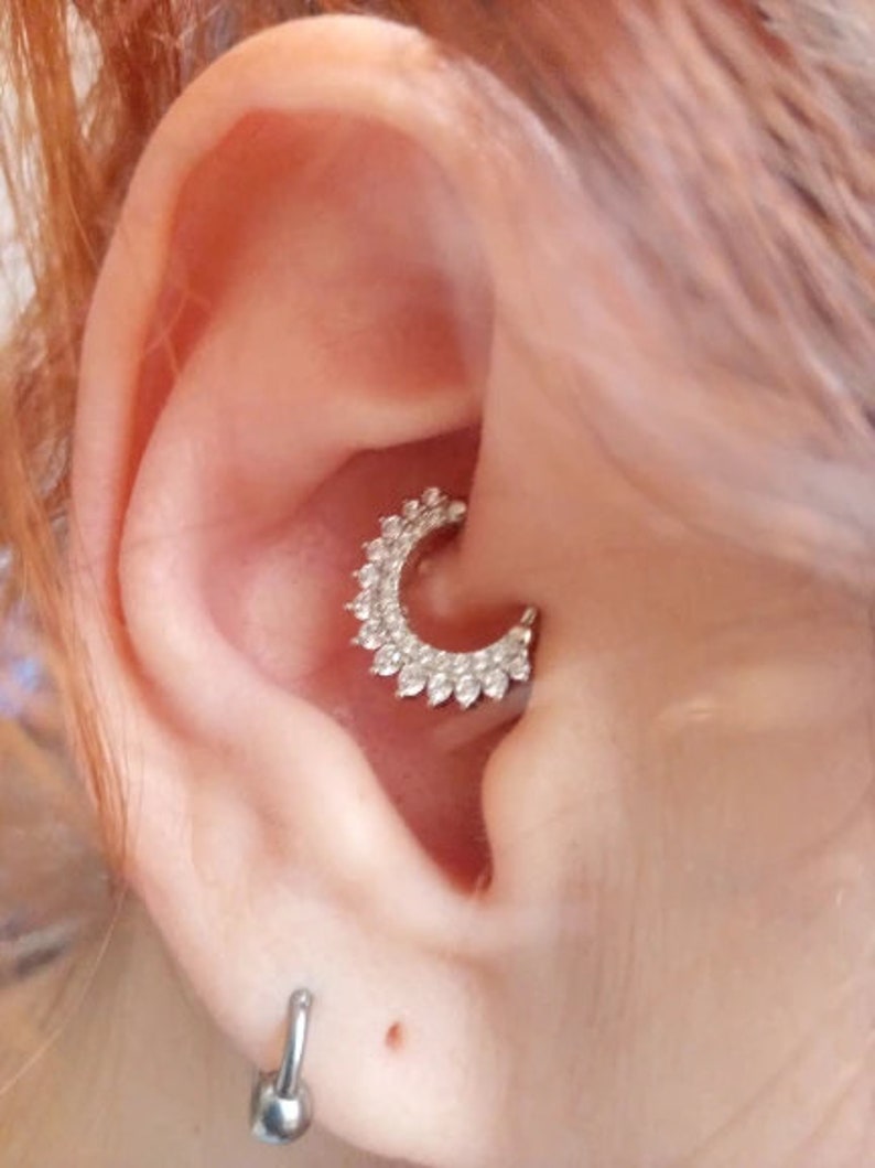 1 PCS 925 Sterling Silver Daith Tragus Piercing Helix Ear | Etsy