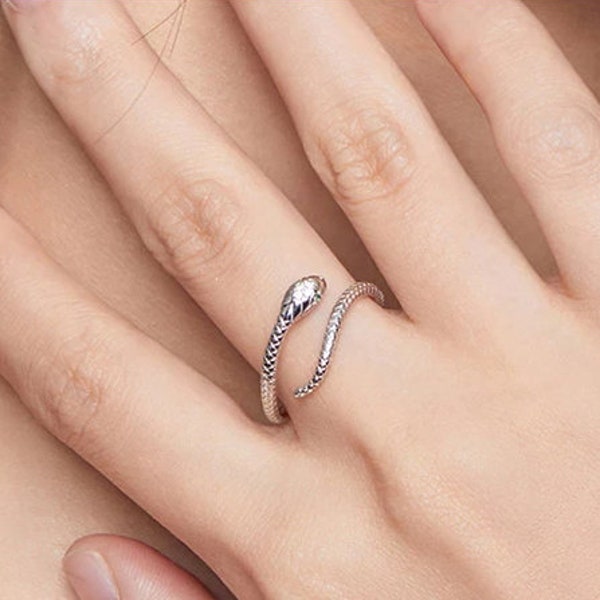 Rose Gold Snake Ring - Etsy