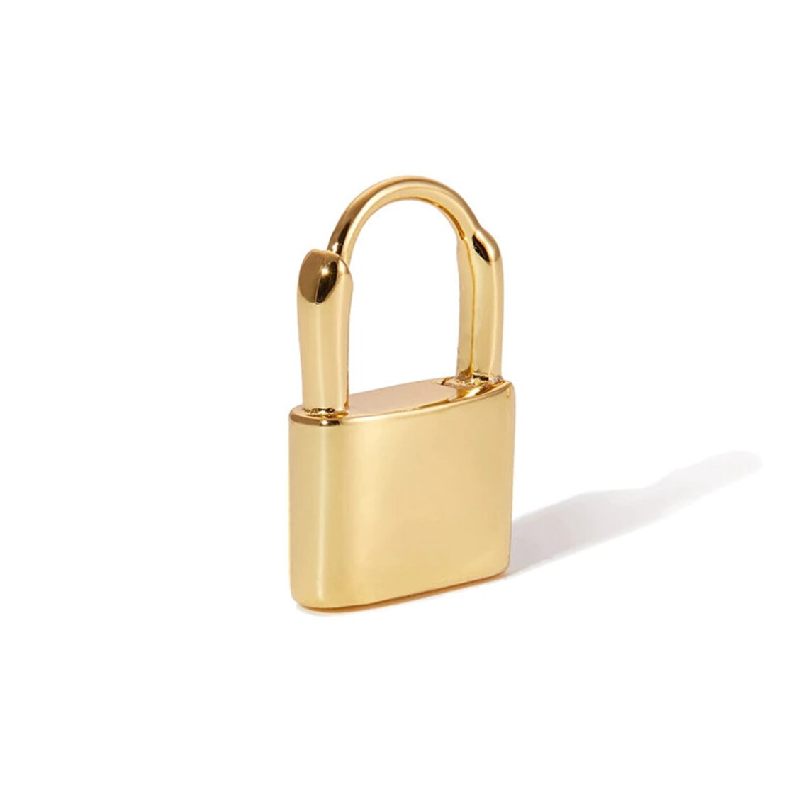 Padlock Lock Hoop Earrings in Sterling Silver Geometric - Etsy UK