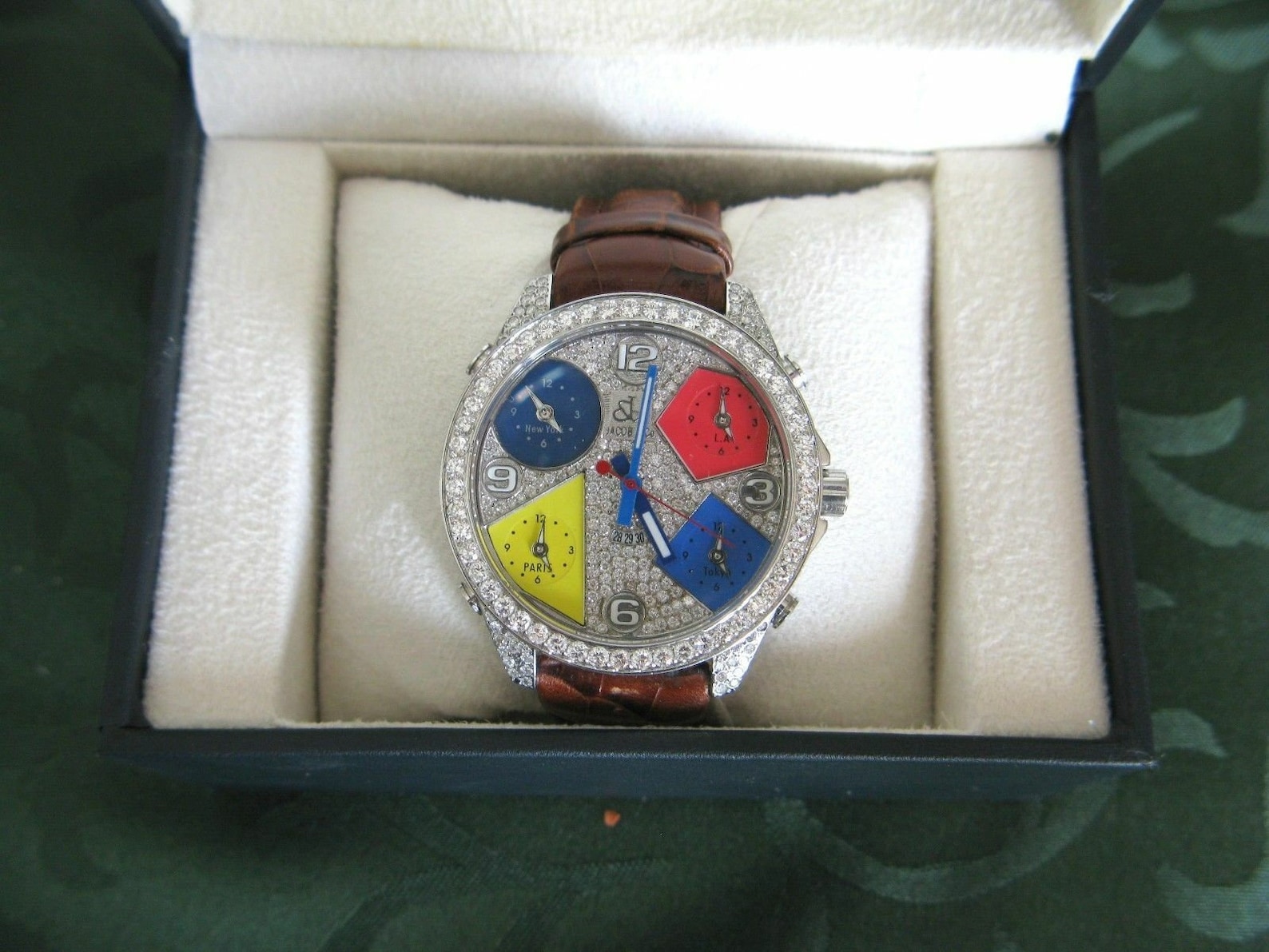 Superb JACOB and Co MEN'S 5 Time Zone Multi - Color 47MM 11.5 Ct ...