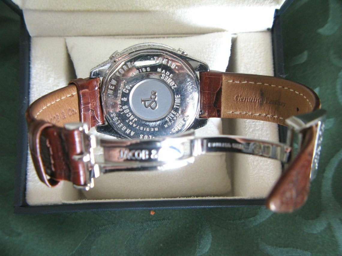 Superb JACOB and Co MEN'S 5 Time Zone Multi - Color 47MM 11.5 Ct ...