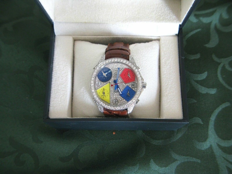 Superb JACOB and Co MEN'S 5 Time Zone Multi - Color 47MM 11.5 Ct ...