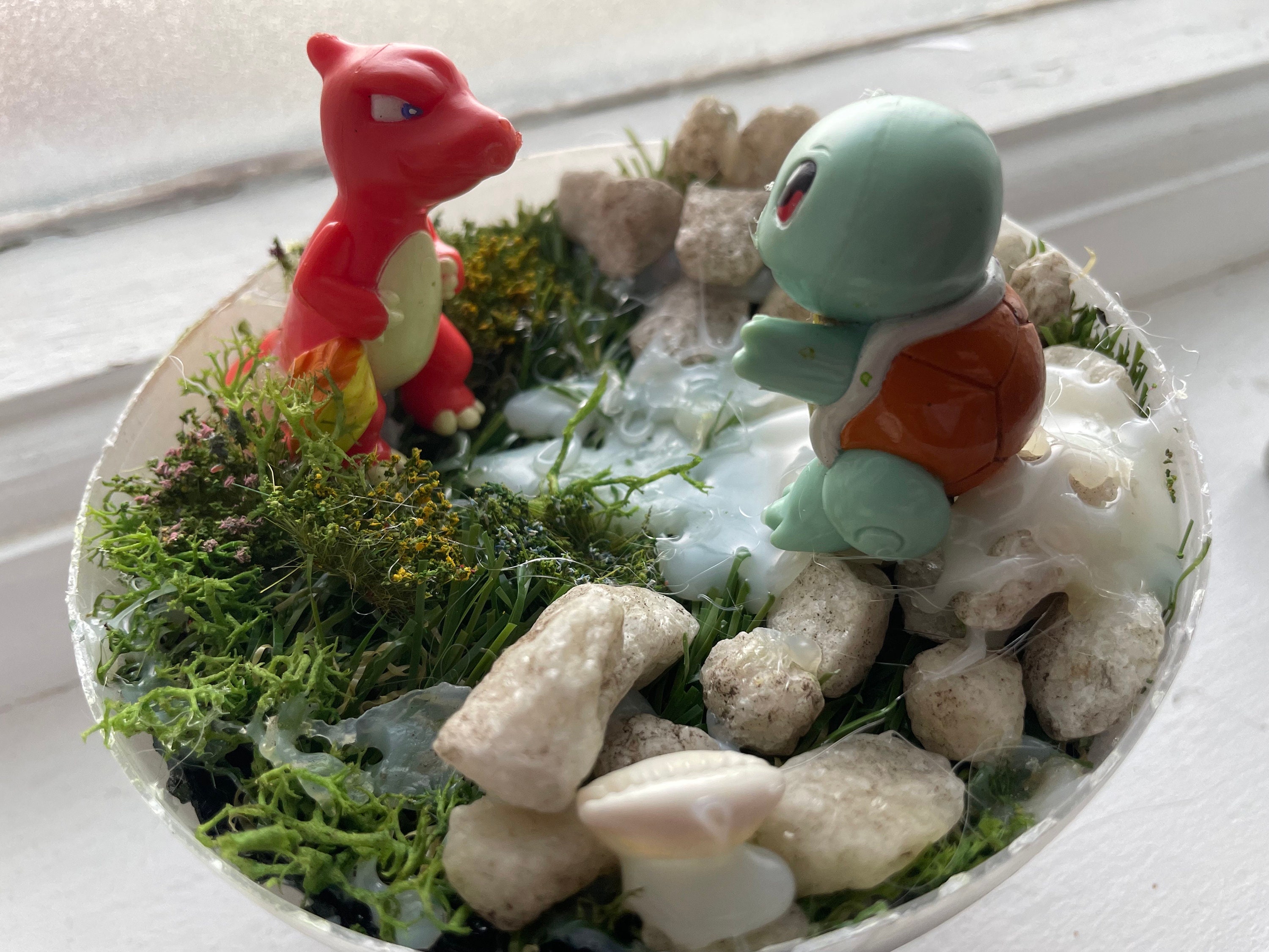 Pokémon Charmeleon & Squirtle 3D Acrylic Display Cube Pokeball - Etsy ...