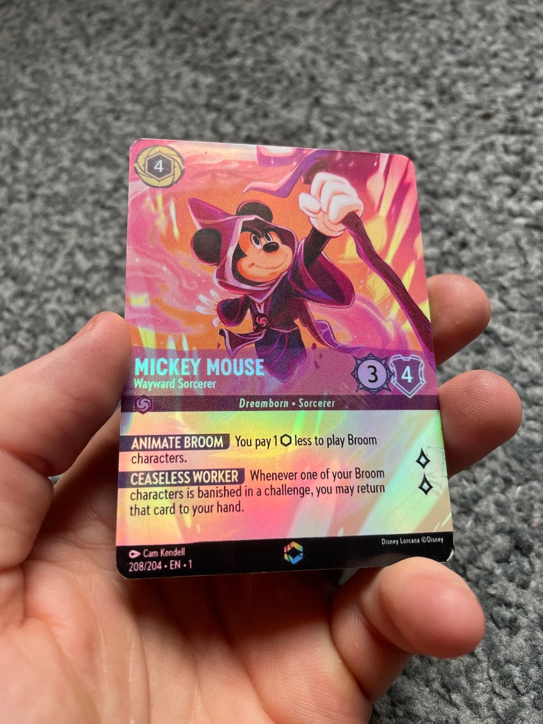 Mickey Mouse Enchanted Wayward Sorcerer Disney Lorcana the First ...