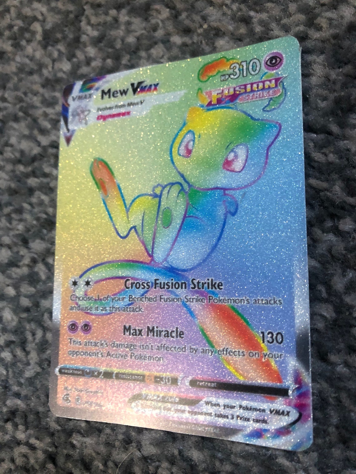Mew VMAX 268/264 Holo Rainbow Rare Fusion Strike HANDMADE - Etsy