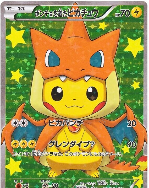 Pikachu Charizard PONCHO Cosplay 208/XY-P Japanese Exclusive - Etsy Canada
