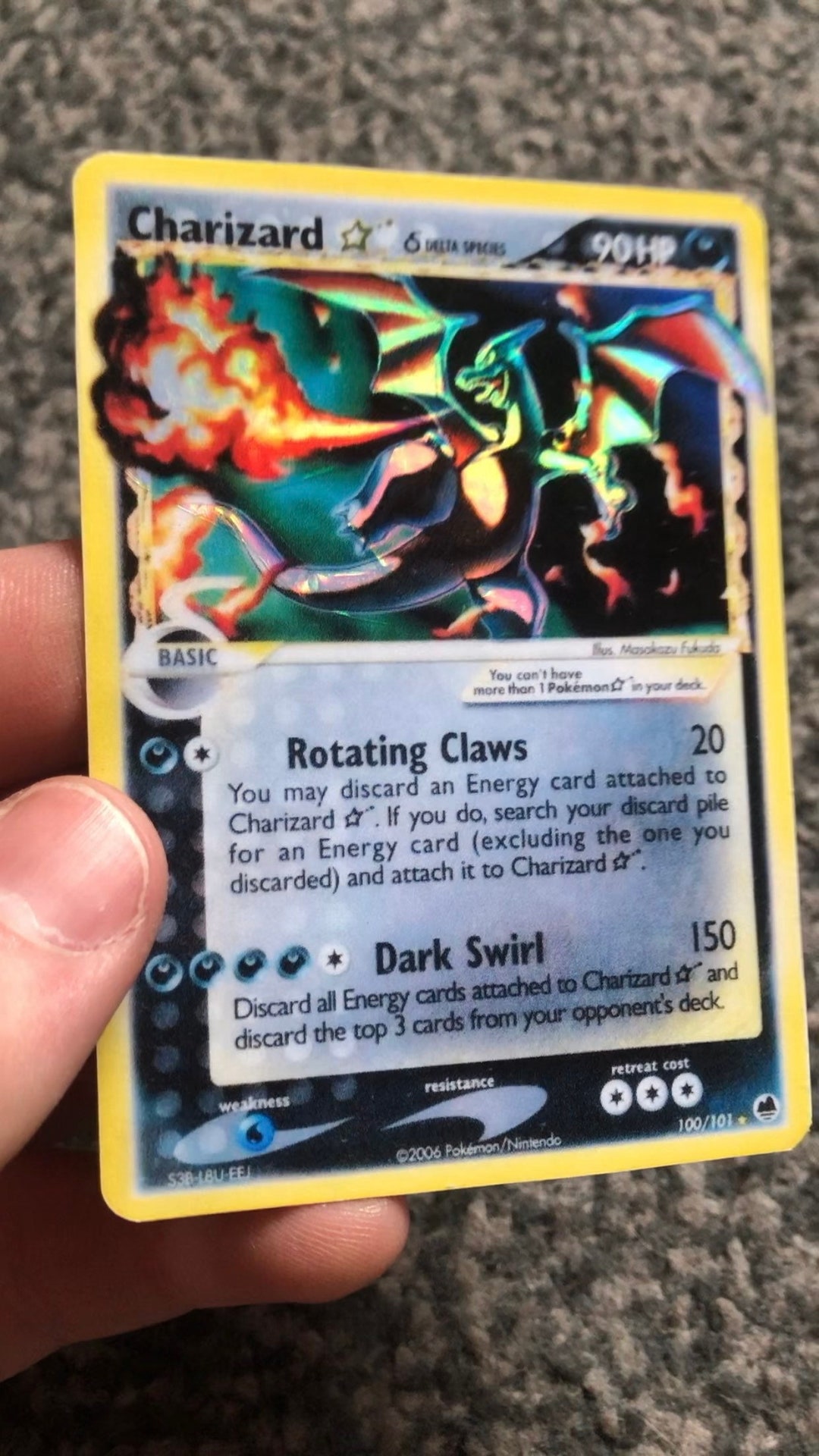 Gold Star Charizard 100/101 Ex Dragon Frontiers English Holy Grail ...