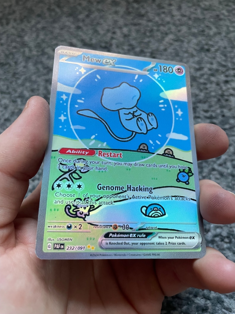 Mew Ex 232/091 Holographic Alternate Art Paldean Fates Secret Rare ...