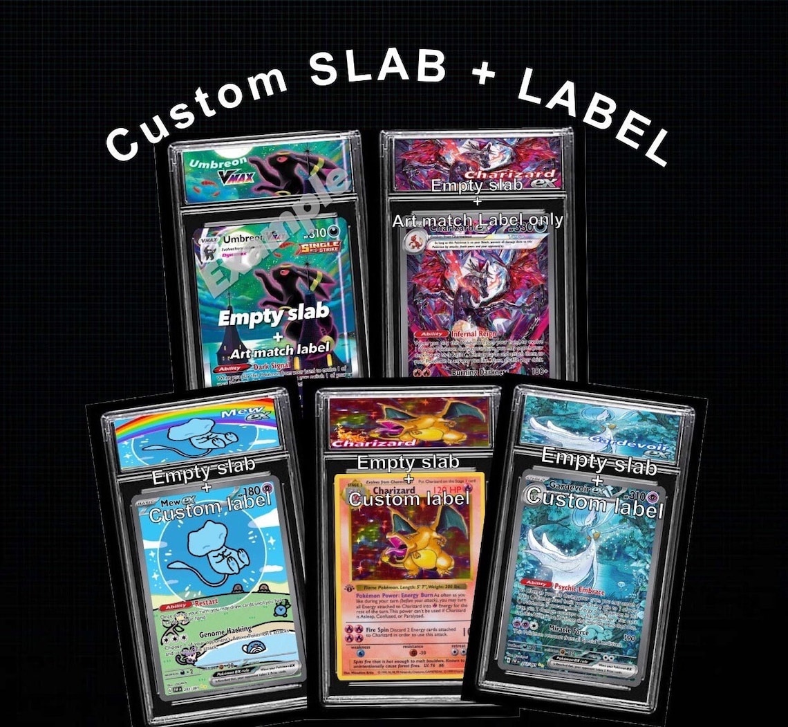 Choose Your Card Empty Grading Slab Art Match Label MESSAGE ME WHICH Card Holo Psa Bgs Graded ...