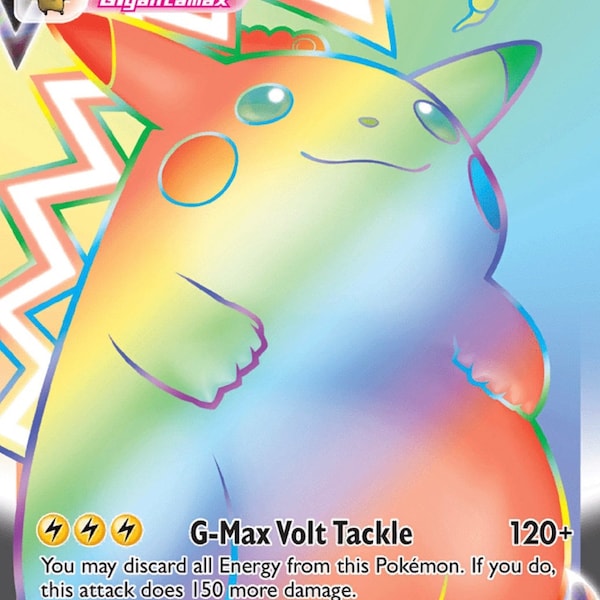 Pikachu Vmax Rainbow Rare - Etsy