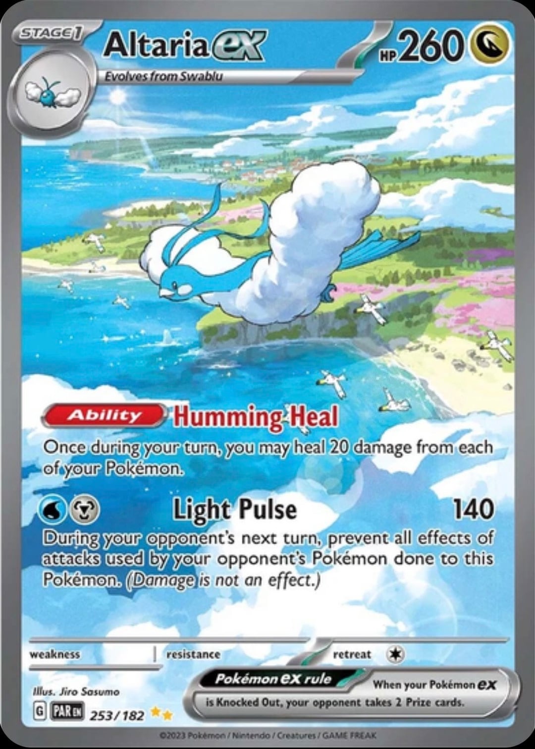 Altaria Ex Paradox Rift English Holographic Pokemon Alt Art - Etsy