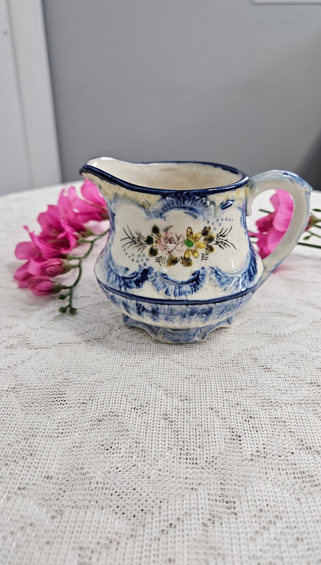 Antique Maruhon Ware Japanese Hand Painted Ceramic Tea Party Creamer ...