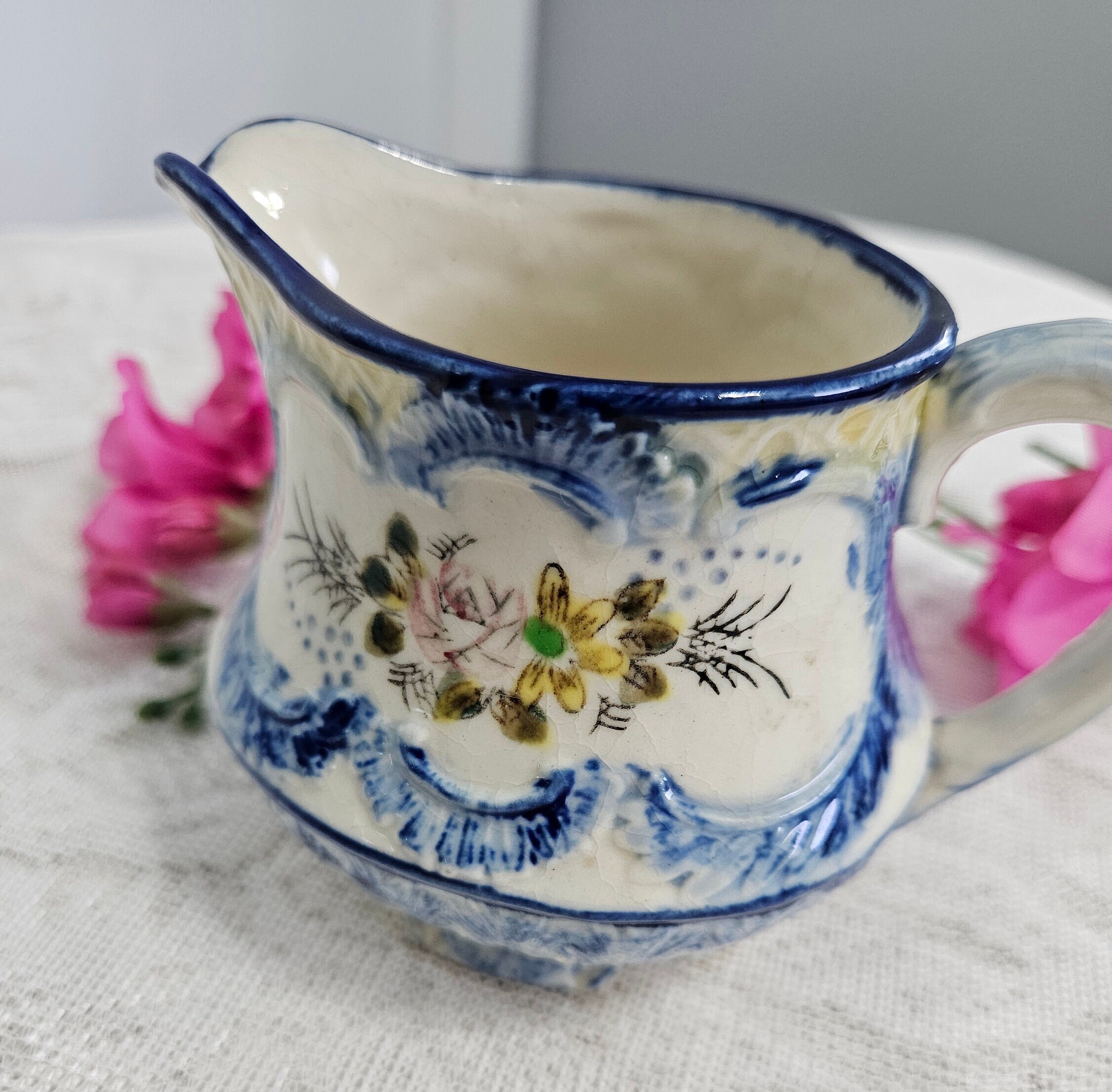 Vintage Maruhon Ware Japanese Hand Painted Ceramic Tea Party Creamer ...