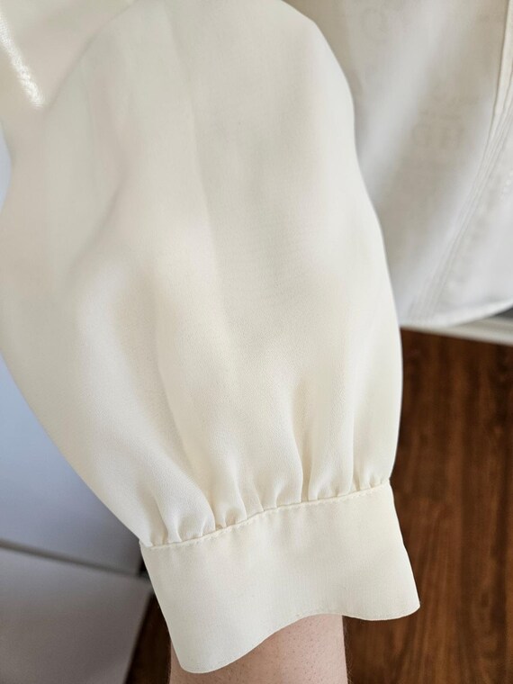 Vintage 1980s Susan Hutton Sheer Embroidered Button-u… - Gem